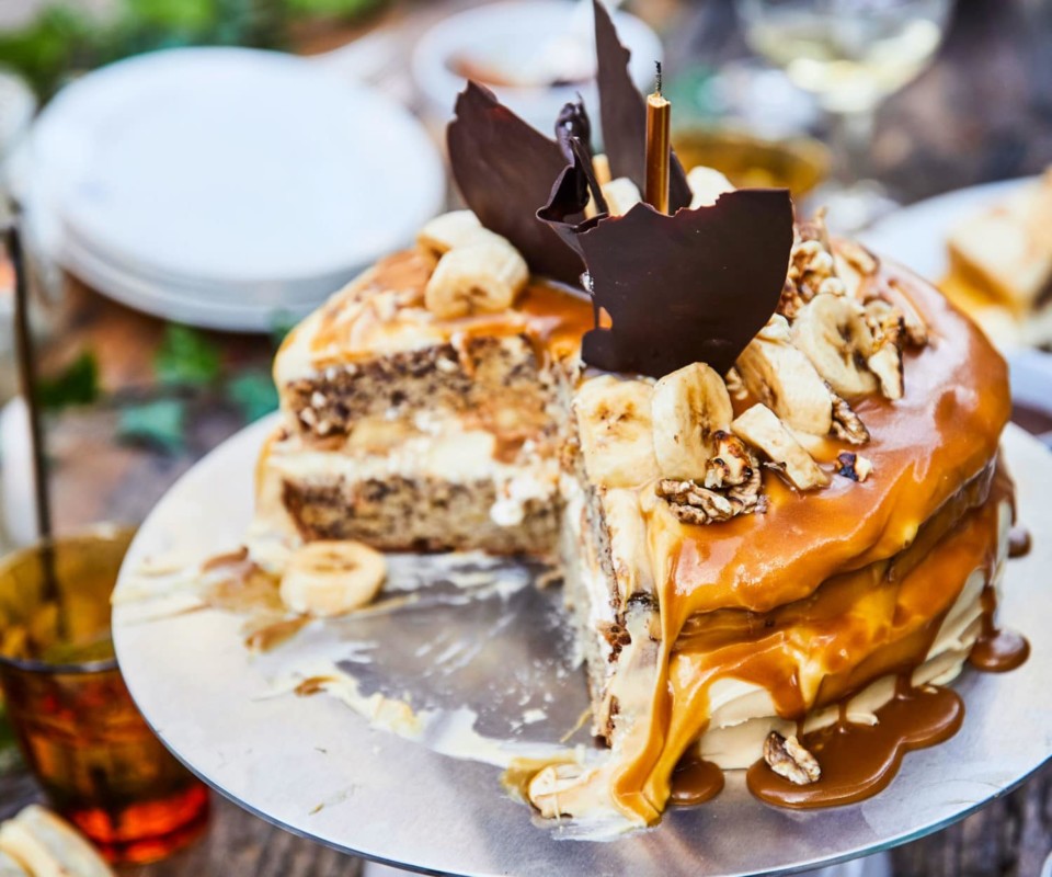 Banoffee birthday party cake - Nadia Lim
