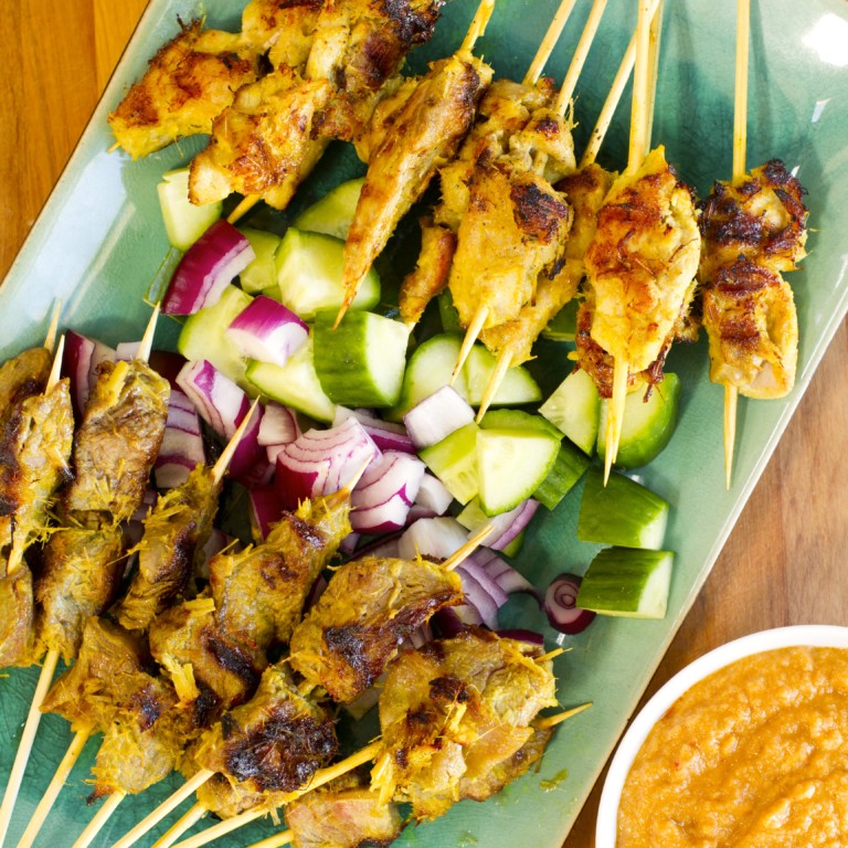 Beef and Chicken Satay with Peanut Sauce - Nadia Lim